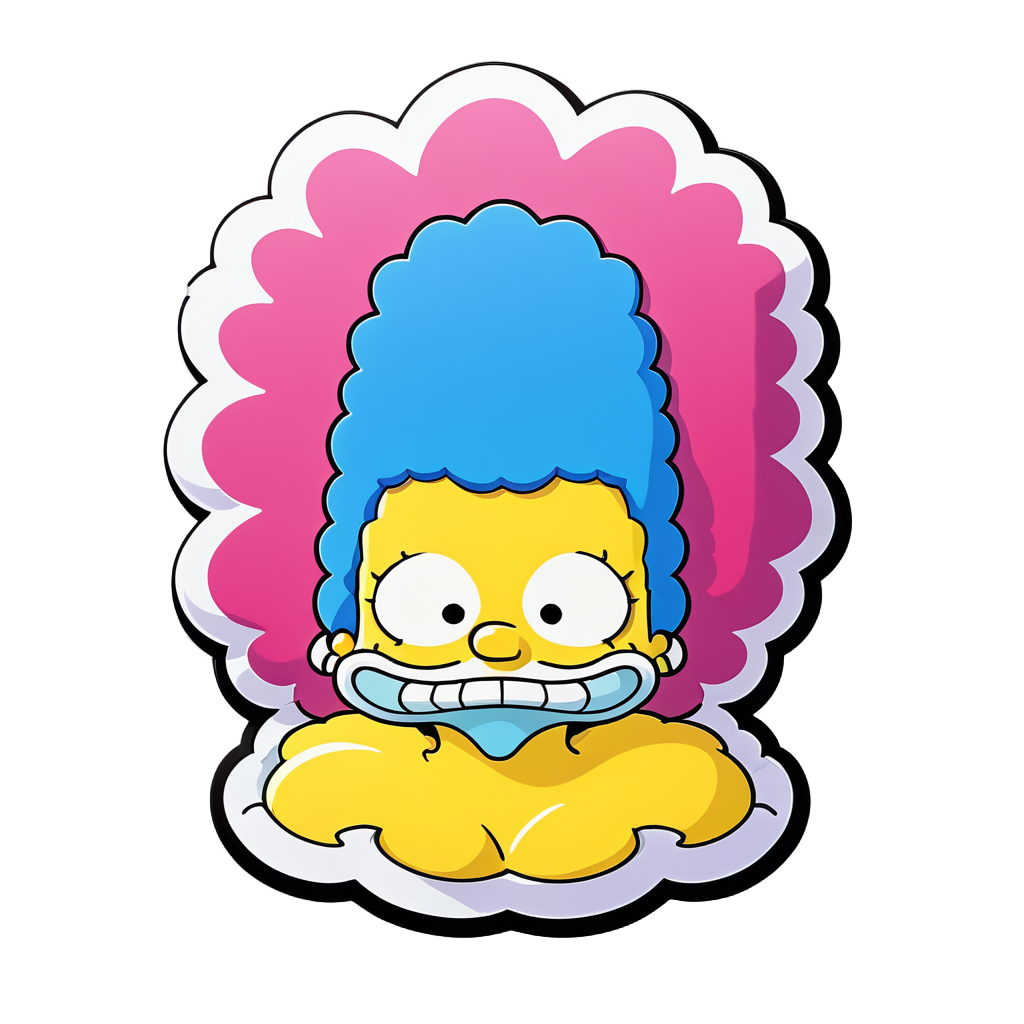 I made an AI sticker of Marge Simpsons cute