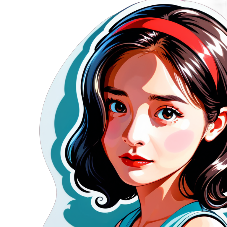 I made an AI sticker of sweet girl