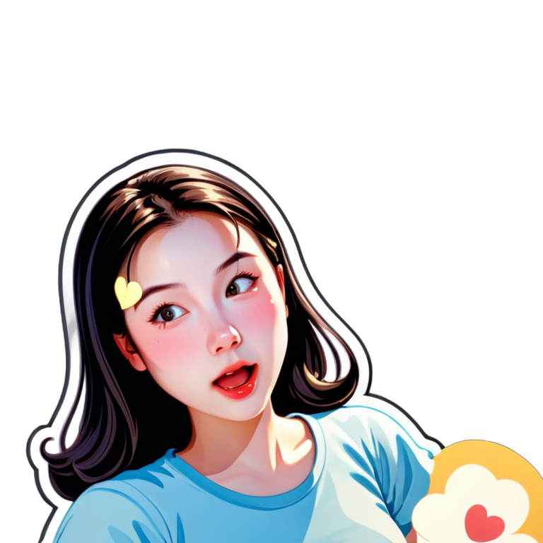 I made an AI sticker of loveliness girl