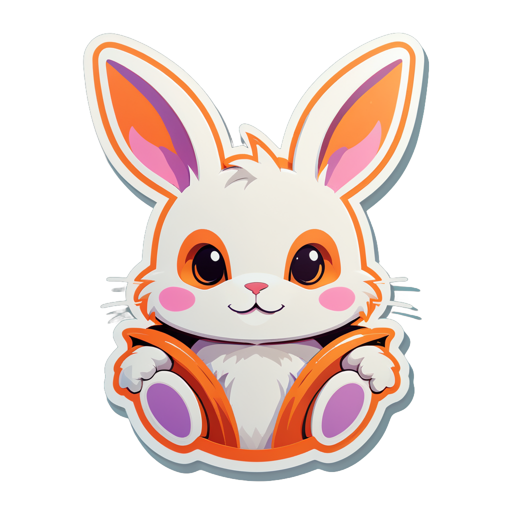I made an AI sticker of rabbit