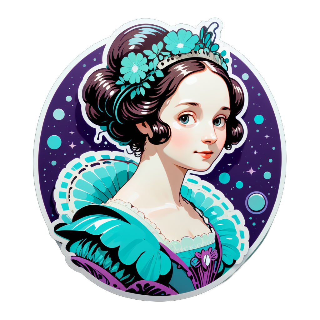 I made an AI sticker of ada lovelace as nymph