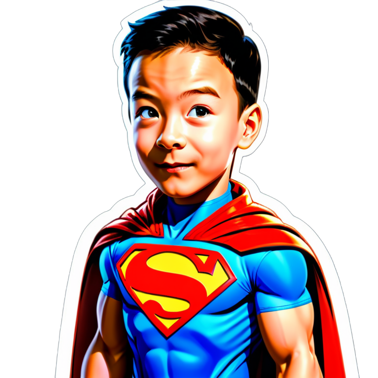 I made an AI sticker of super man