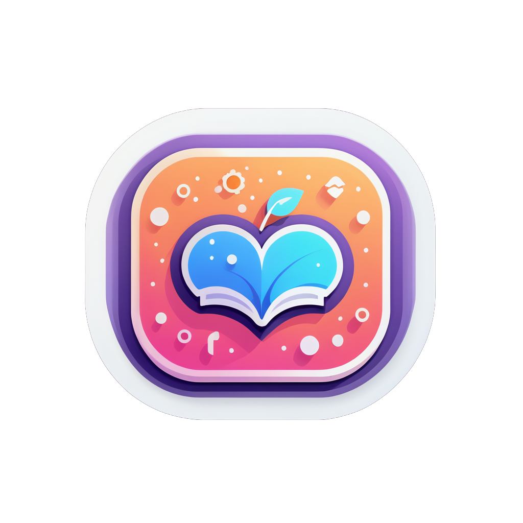 I made an AI sticker of education app icon