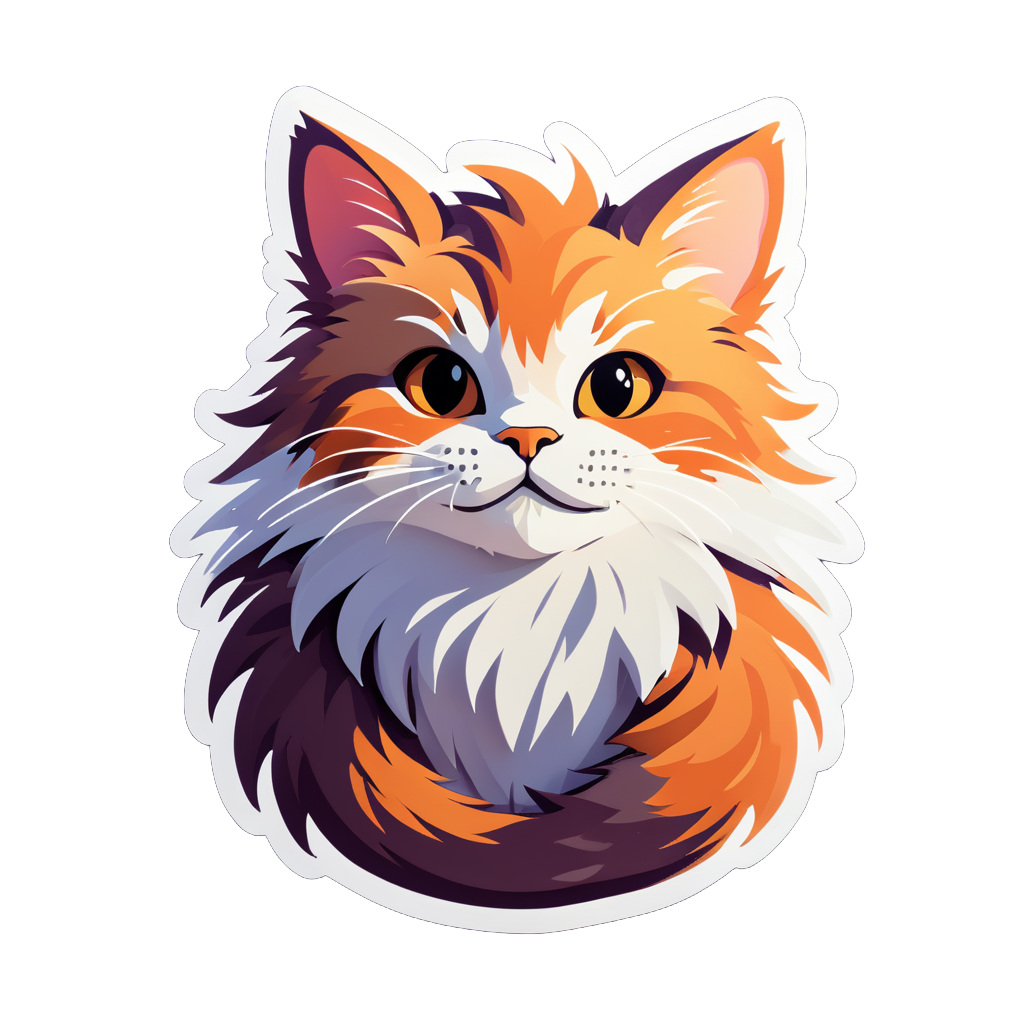 I made an AI sticker of furry cat