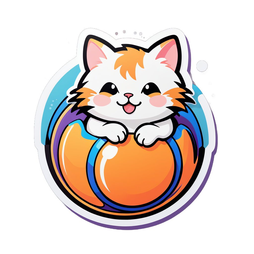 I made an AI sticker of cat ball