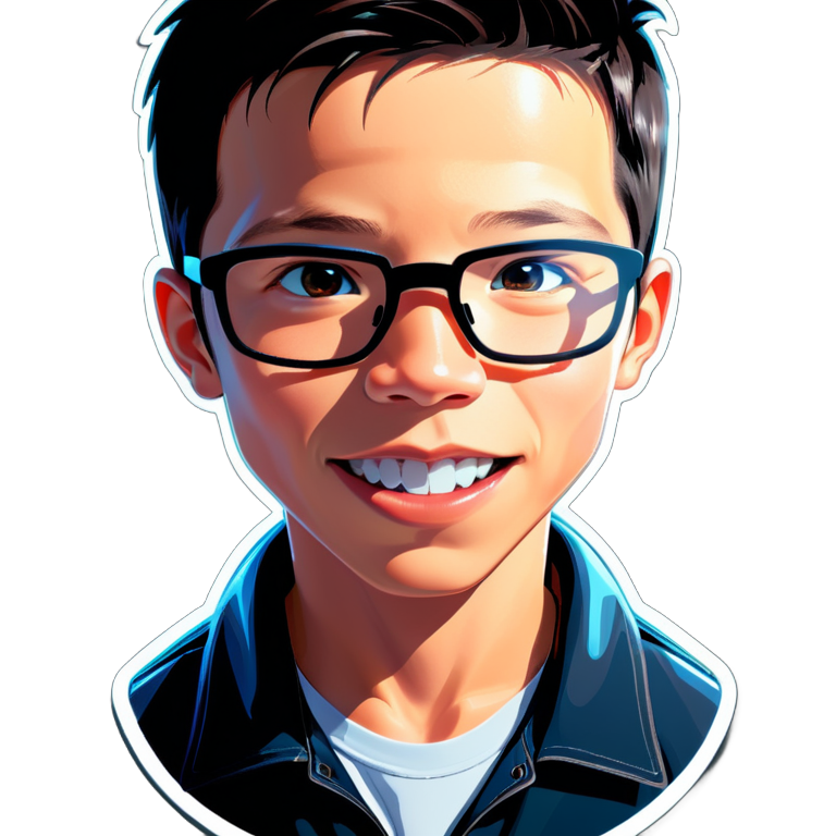 I made an AI sticker of a handsome boy