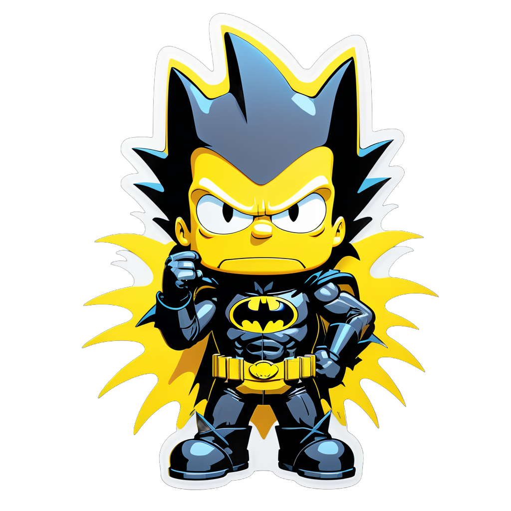I made an AI sticker of Bart Simpson as Batman