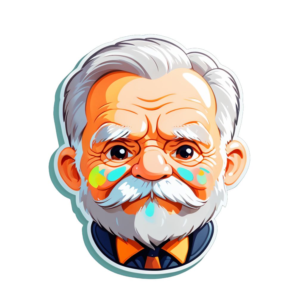 I made an AI sticker of cute old man