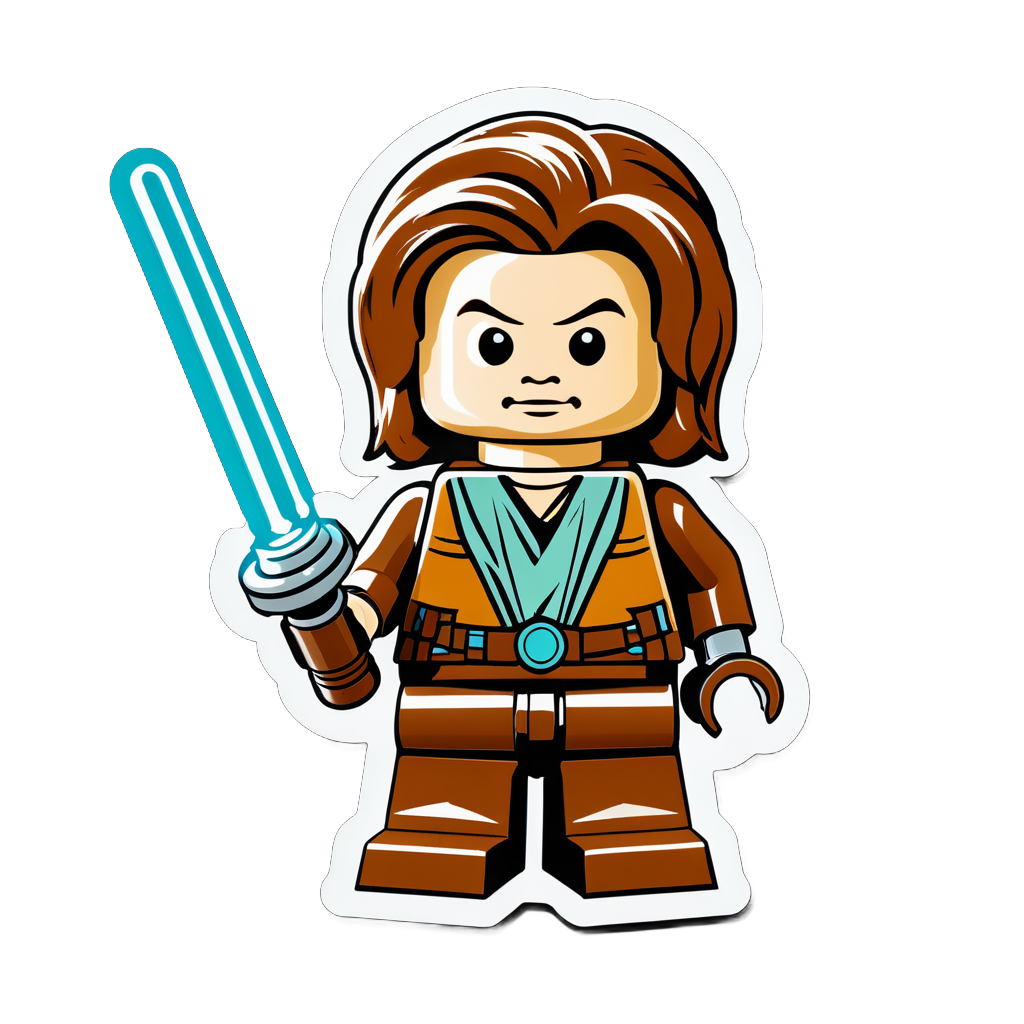 I made an AI sticker of Vintage lego jedi