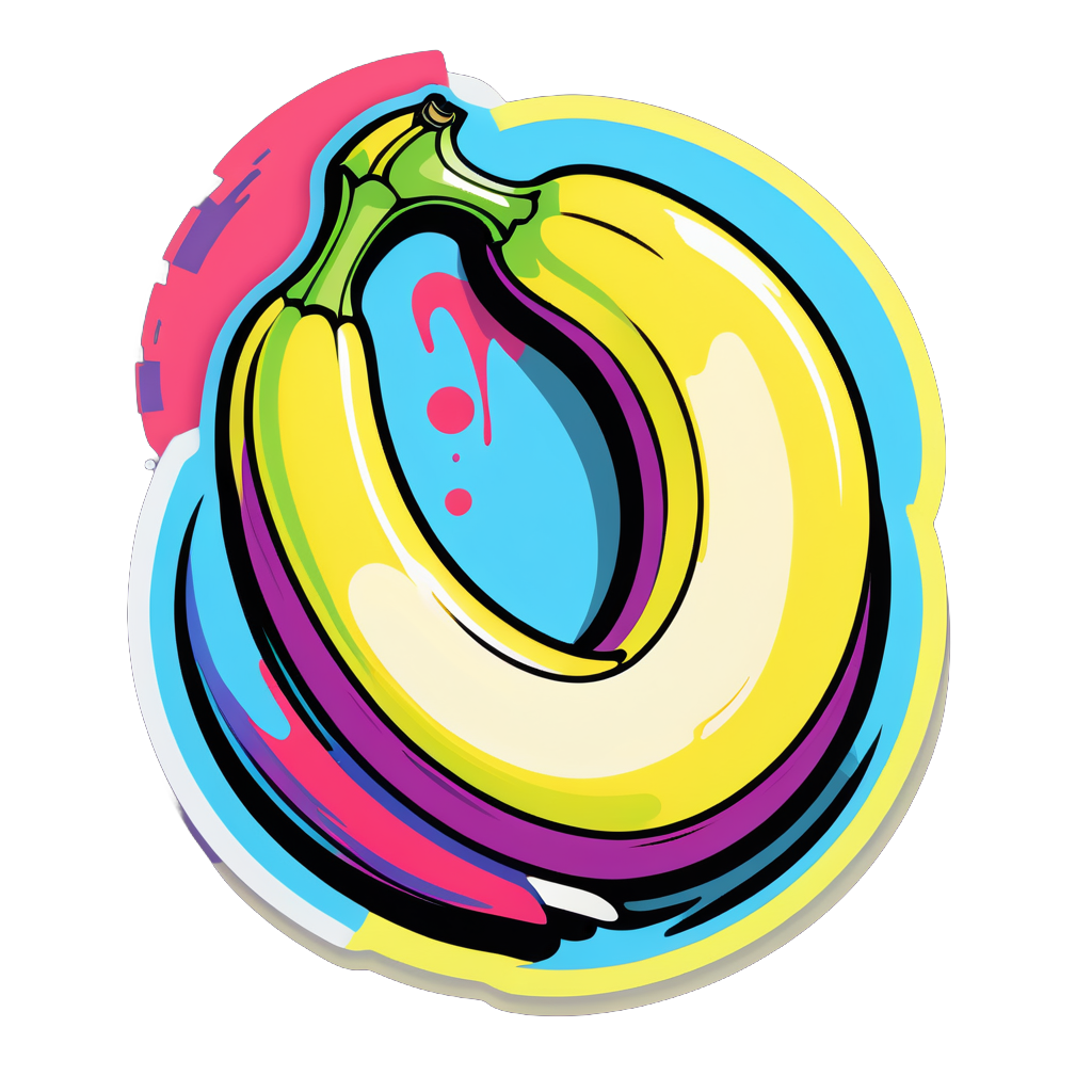 I Made An AI Sticker Of A Pop art Banana I Made An AI Sticker Of A Pop art Banana