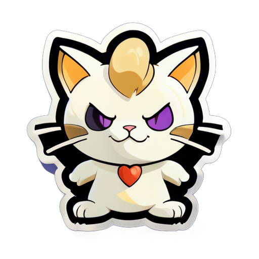 I made an AI sticker of Meowth