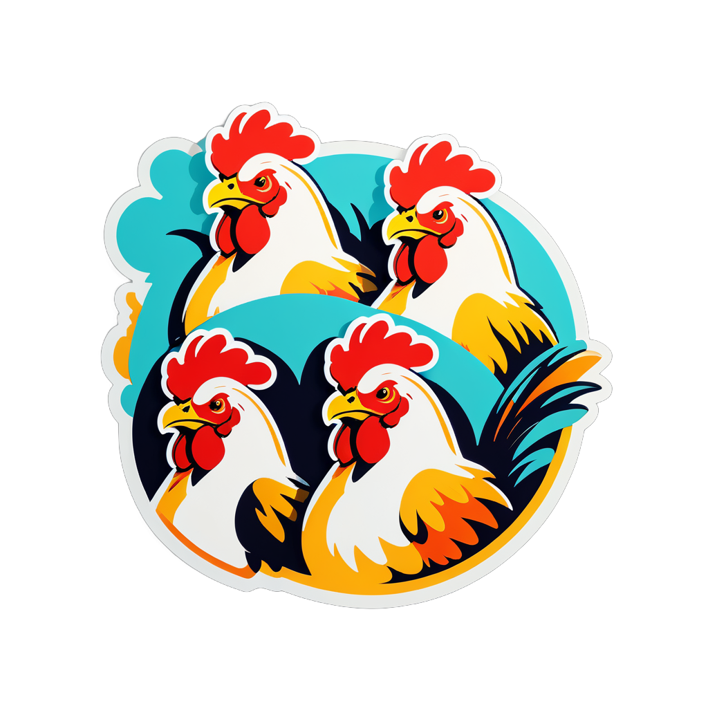 I made an AI sticker of Chicken Team