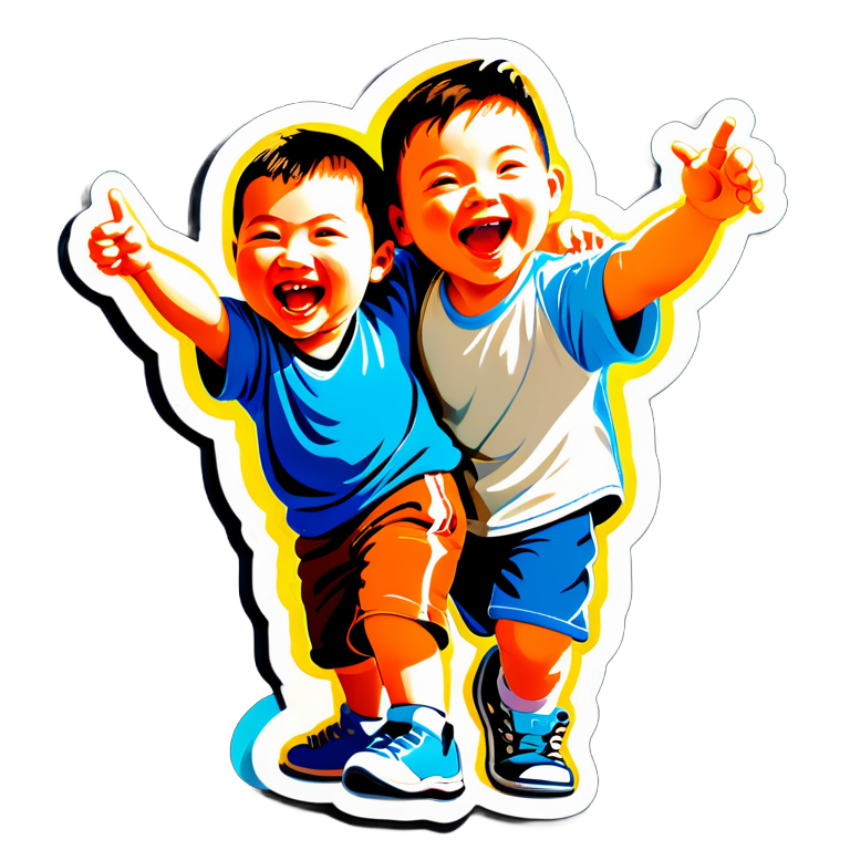 I made an AI sticker of happy child
