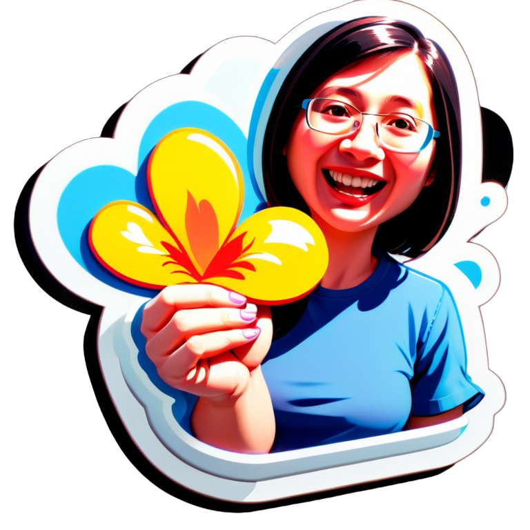 I made an AI sticker of sweet girl