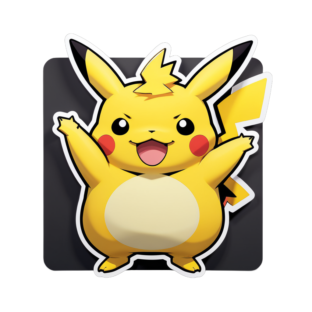 I made an AI sticker of fat pikachu