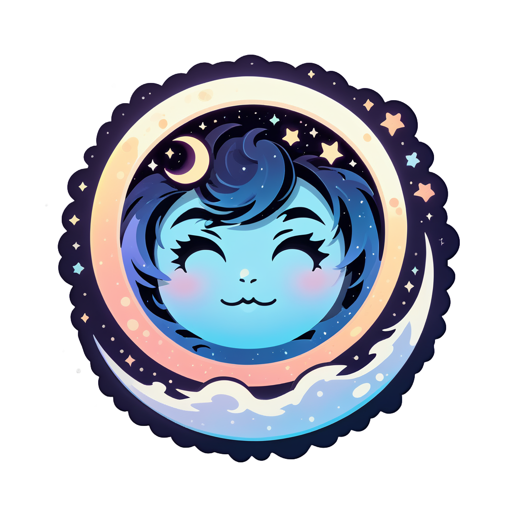I made an AI sticker of moon lover