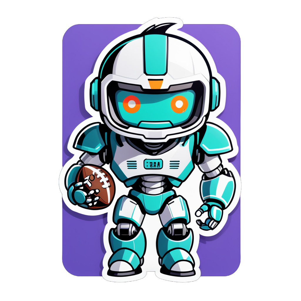 I made an AI sticker of a football robot