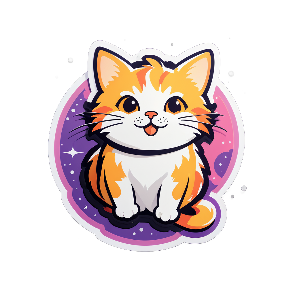 I made an AI sticker of fly cat