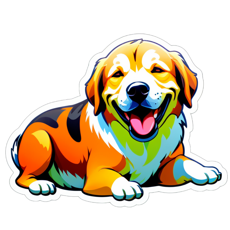 I made an AI sticker of dog smile