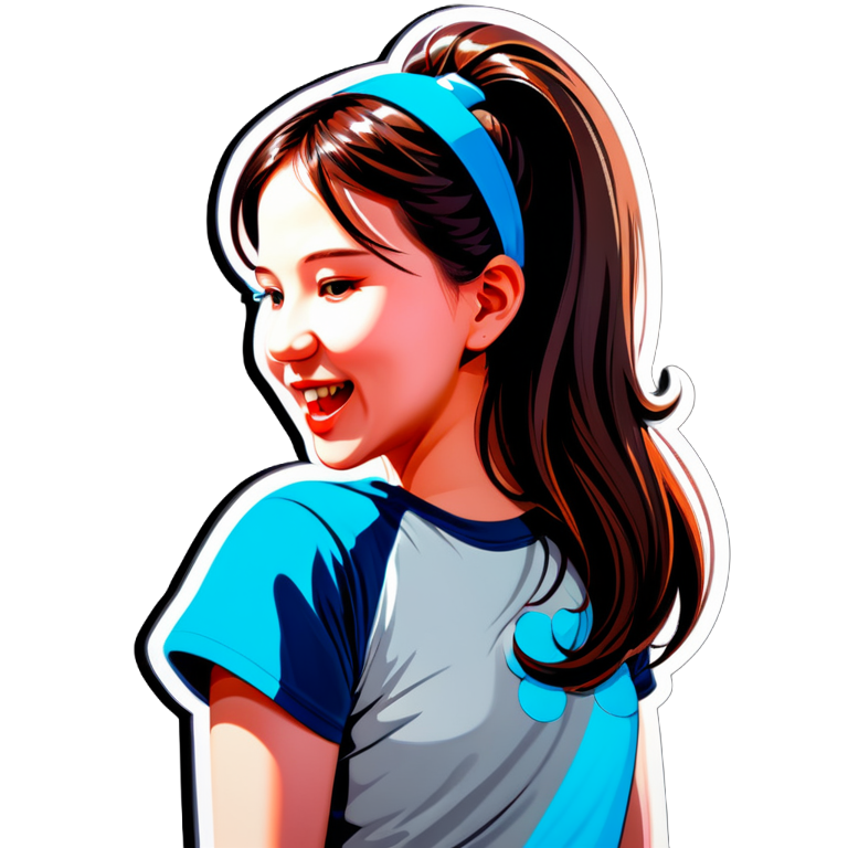 I made an AI sticker of sweet girl