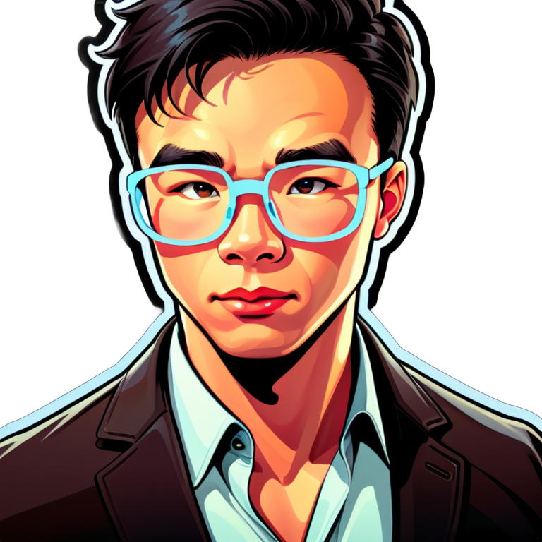 I made an AI sticker of a handsome man