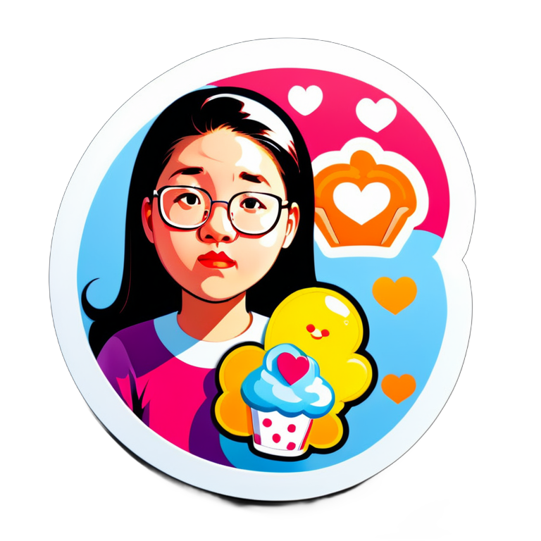 I made an AI sticker of sweet girl