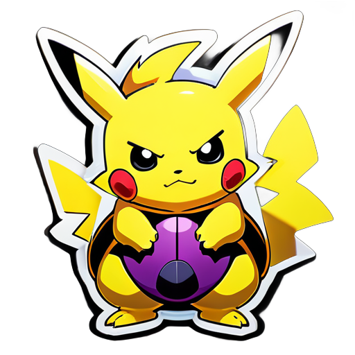 I made an AI sticker of DRAGON BALL Pikachu