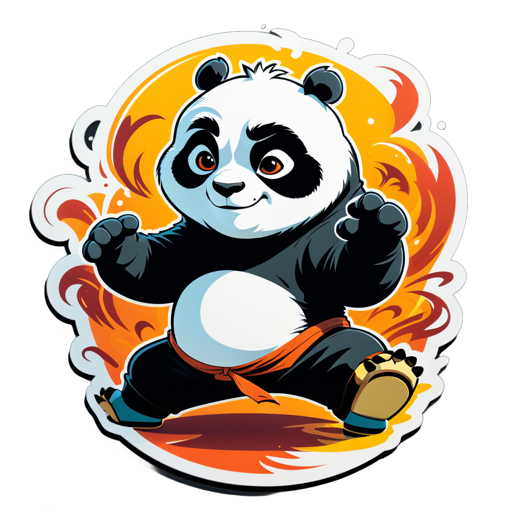 I made an AI sticker of Kung Fu Panda