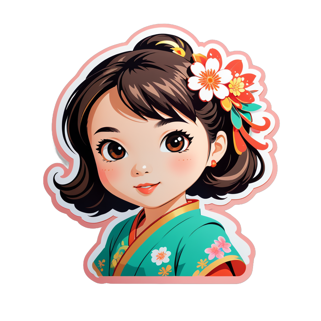 I made an AI sticker of Asia girl