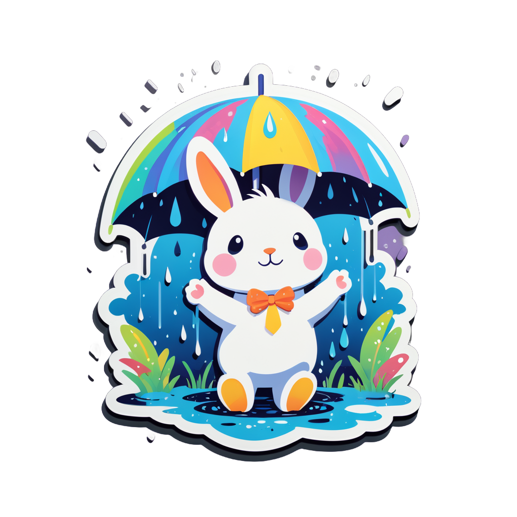 I made an AI sticker of Rabbit rain