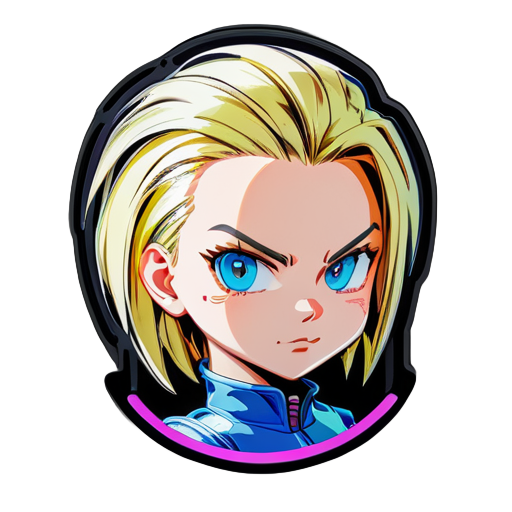 I made an AI sticker of Android 18
