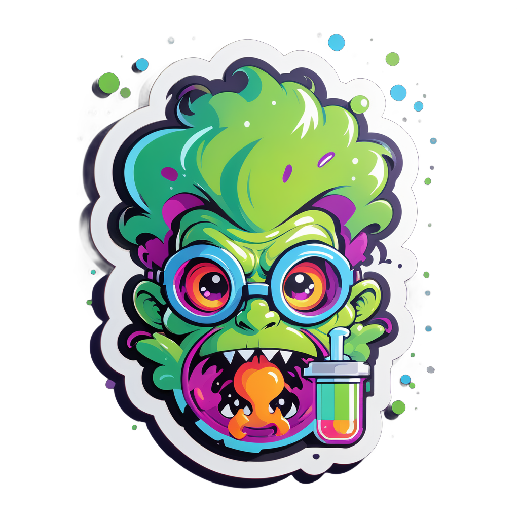 I made an AI sticker of mad science