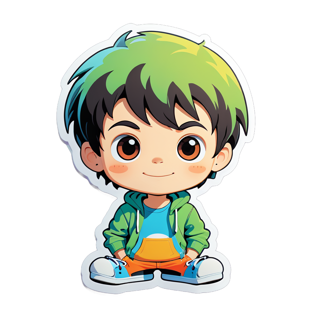 I made an AI sticker of boy