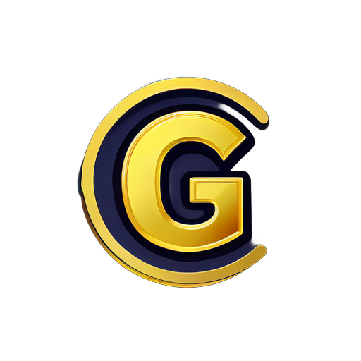 I made an AI sticker of golden letter G likes coin