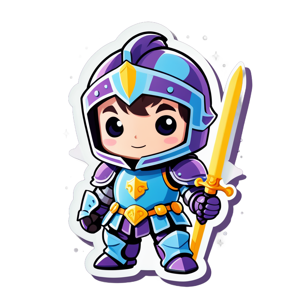 I made an AI sticker of cute knight
