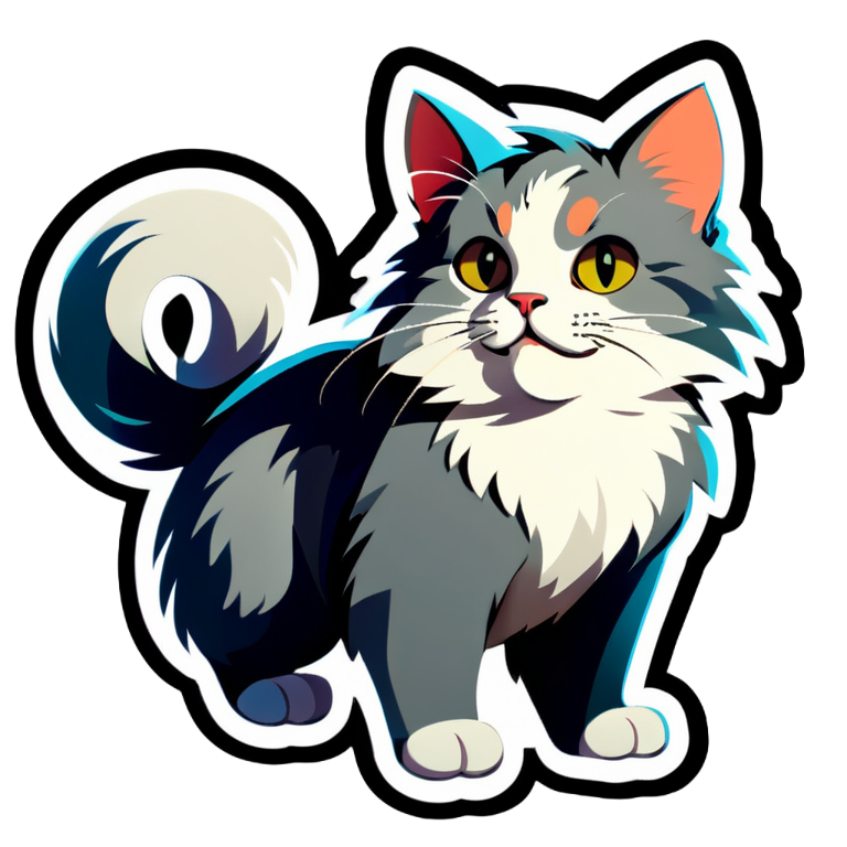 I made an AI sticker of cat