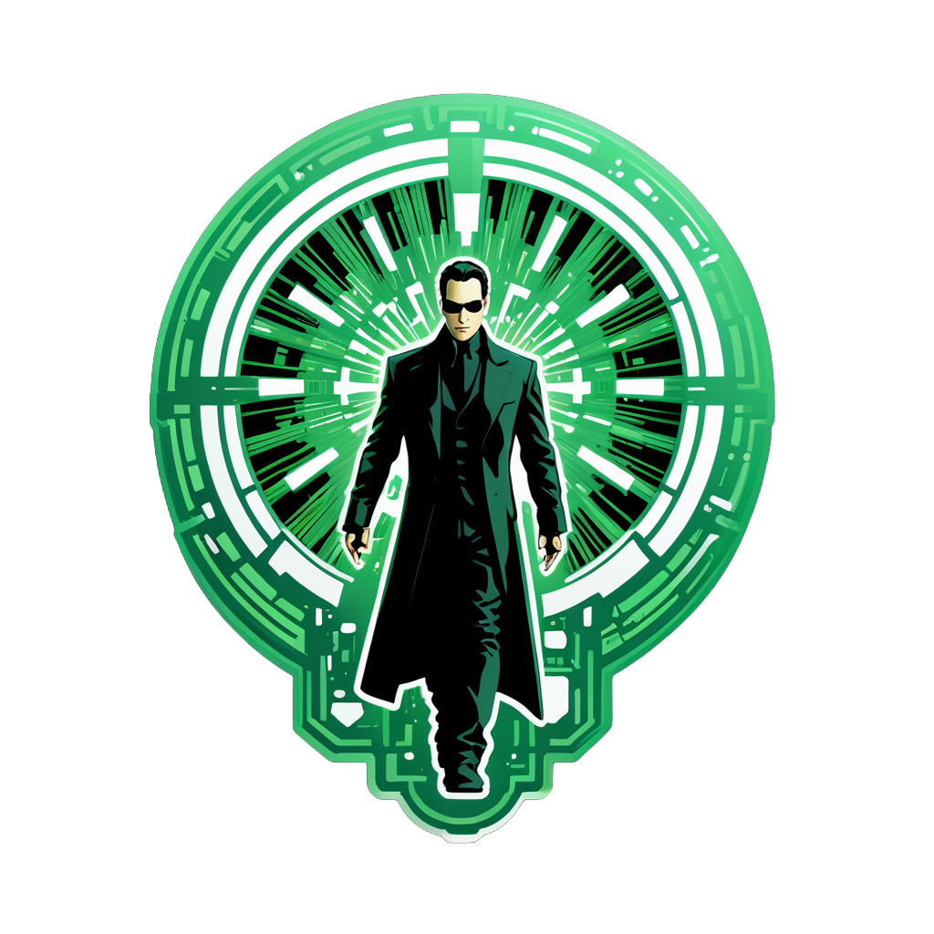 I made an AI sticker of matrix reloaded