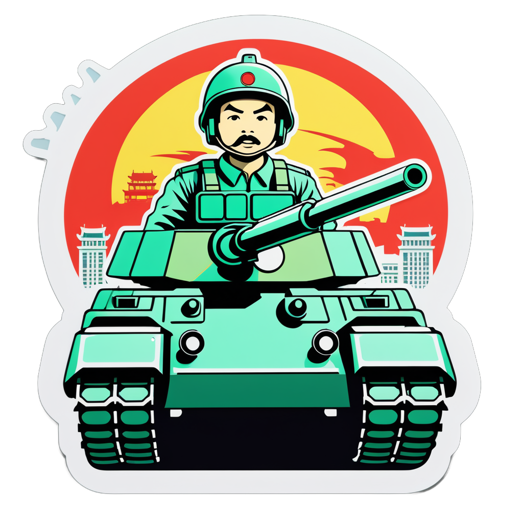 I made an AI sticker of tank man in tiananmen square
