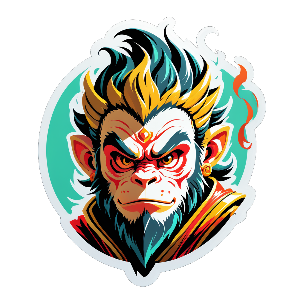 I made an AI sticker of Monkey King
