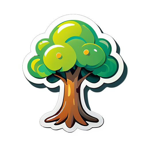 I made an AI sticker of cute tree