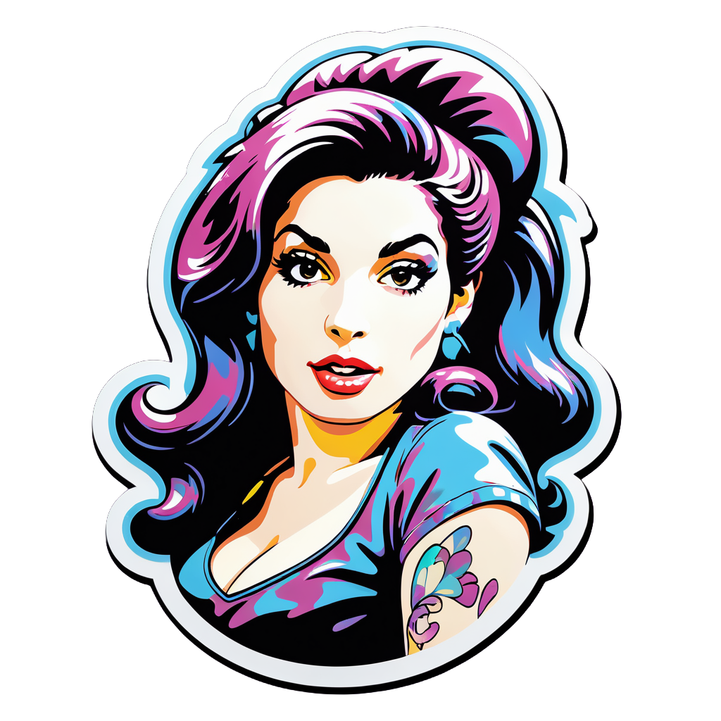 I made an AI sticker of amy winehouse
