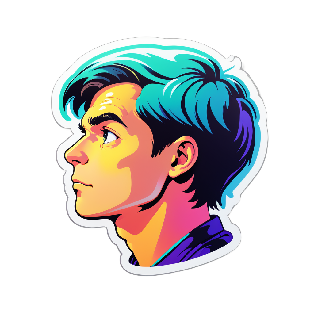 I made an AI sticker of A person is thinking