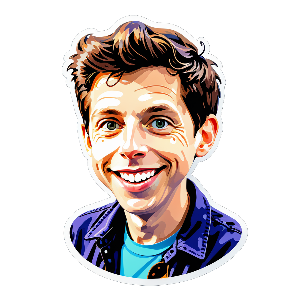 I made an AI sticker of sam altman