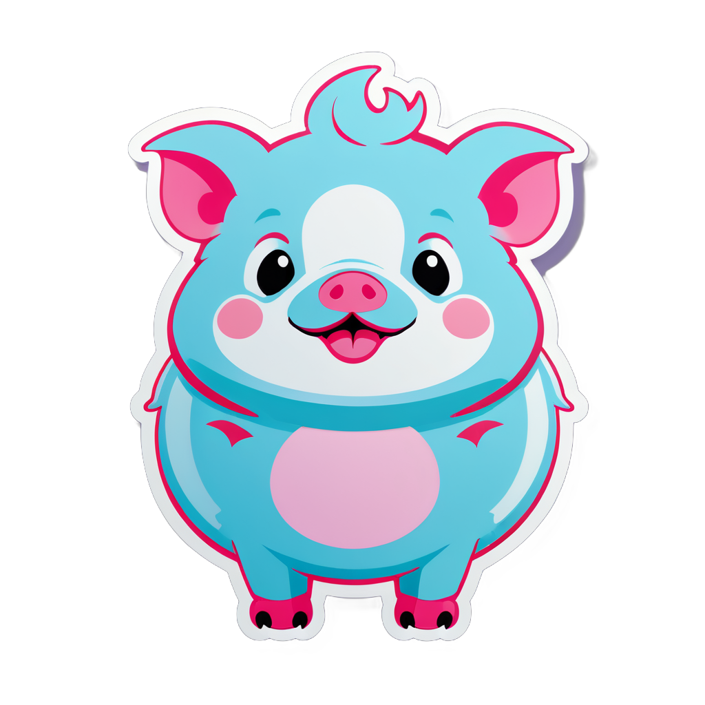 I made an AI sticker of lulu pig
