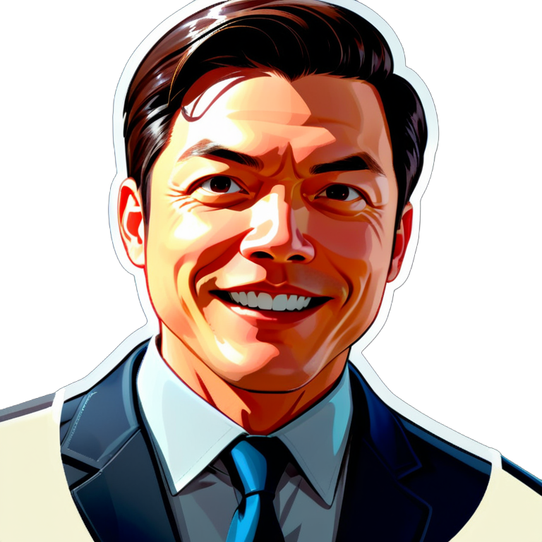 I made an AI sticker of A professional, trustworthy and handsome ceo