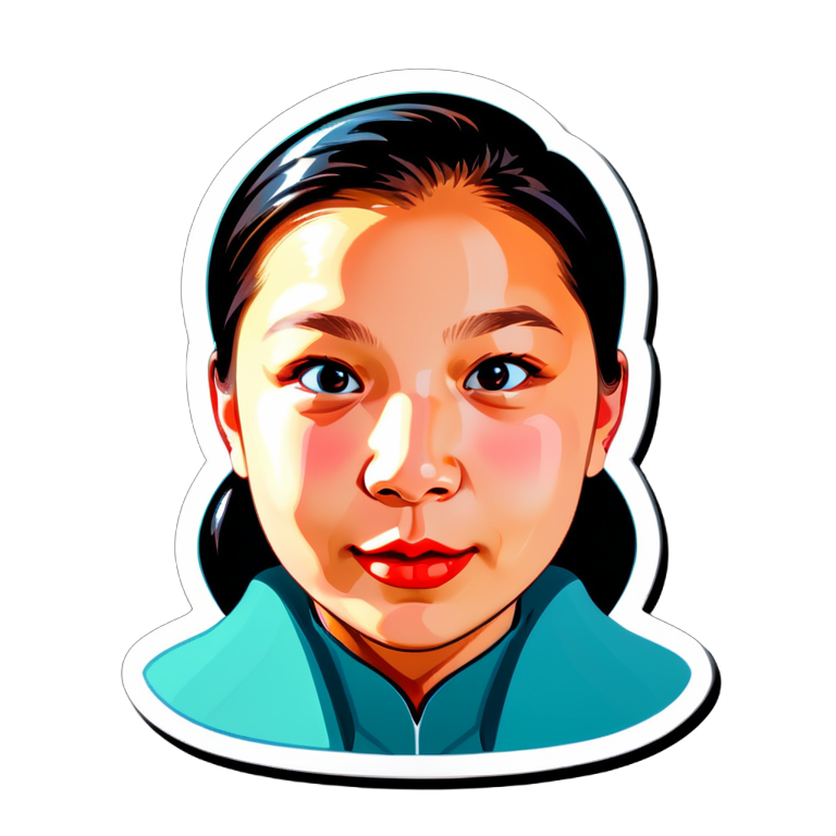 I made an AI sticker of lady