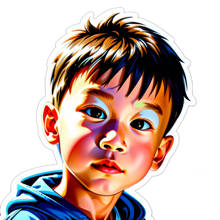 I made an AI sticker of boy