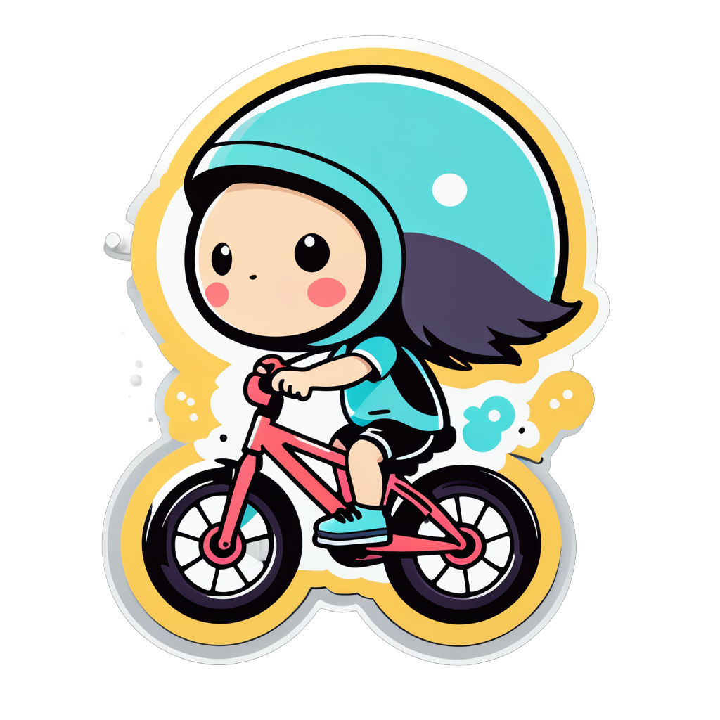 I made an AI sticker of Bike cute