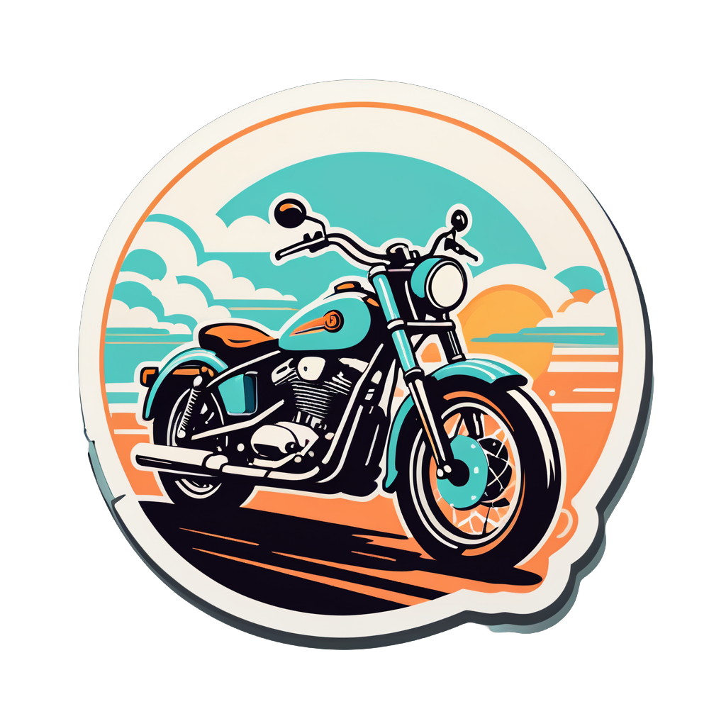 I made an AI sticker of Retro Motorcycle