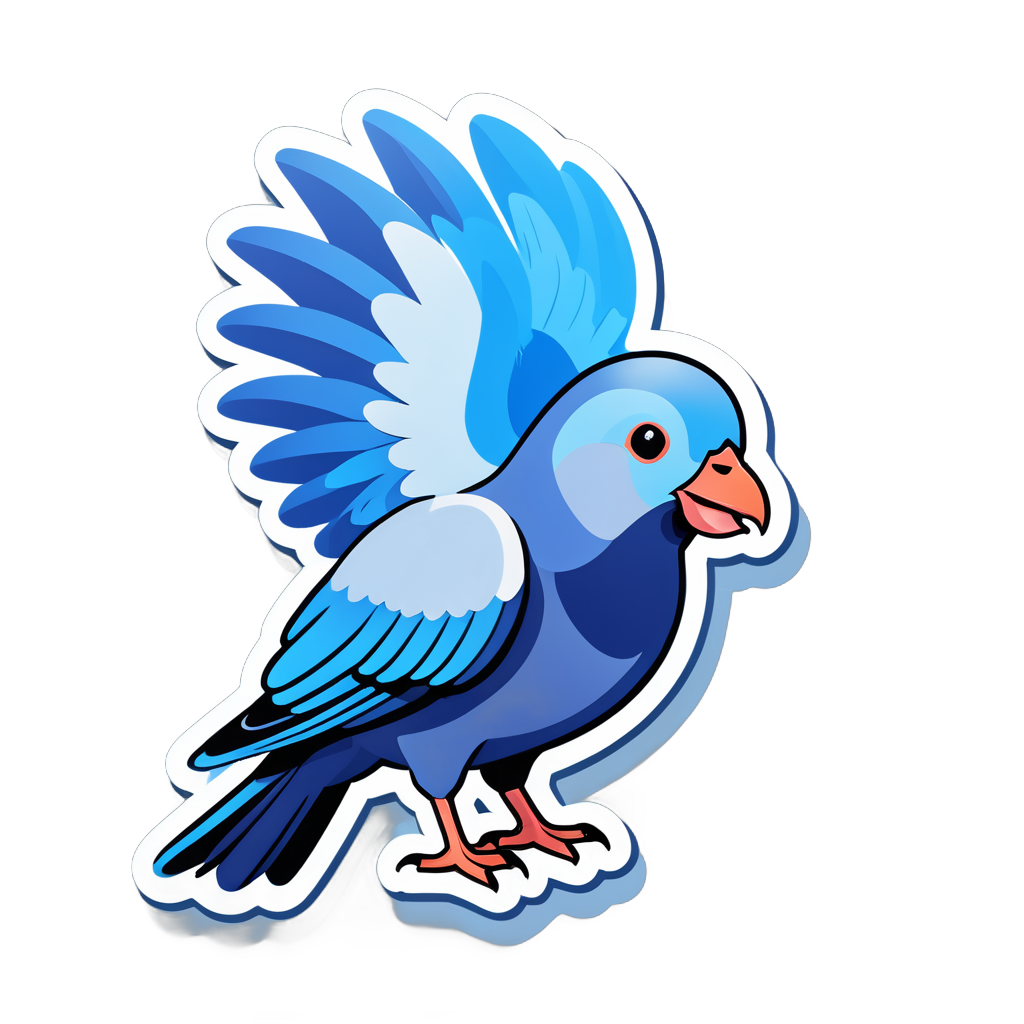 I made an AI sticker of blue pigeon